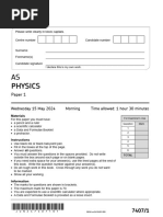 Aqa A Level Physics Paper 1 June 2025 Worked Exam Solutions 1 | PDF