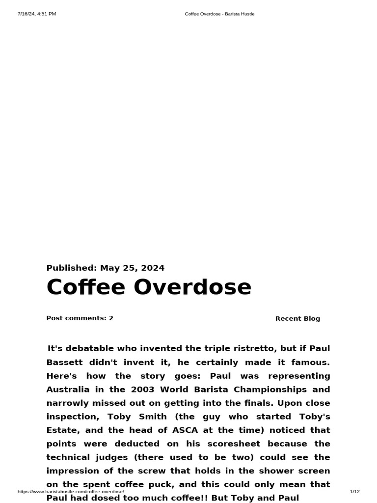 overdose_933397 | PDF | Coffee | Drink