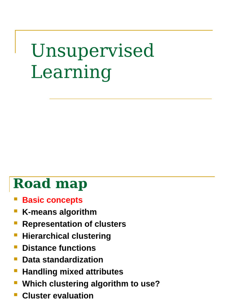 CS583 Unsupervised Learning (2) (3) | PDF | Cluster Analysis | Data Mining