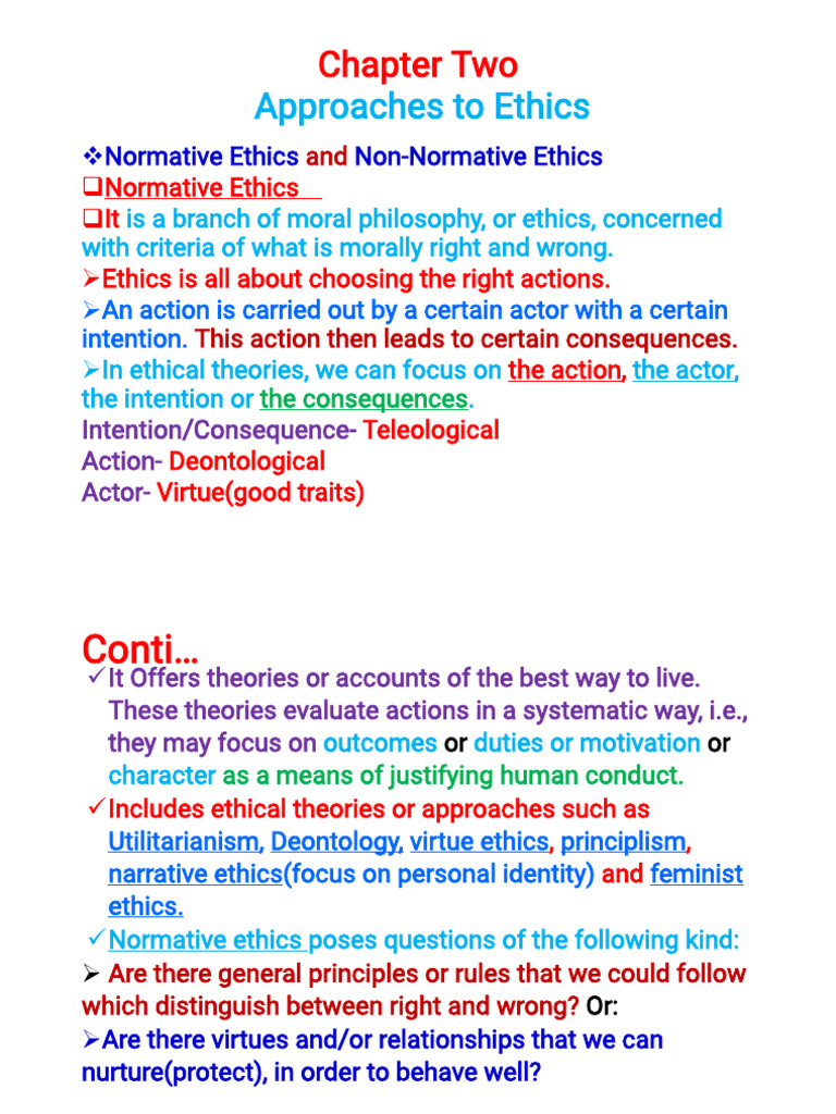 Chapter Two of Moral & Civics ppt-1 | PDF | Utilitarianism ...