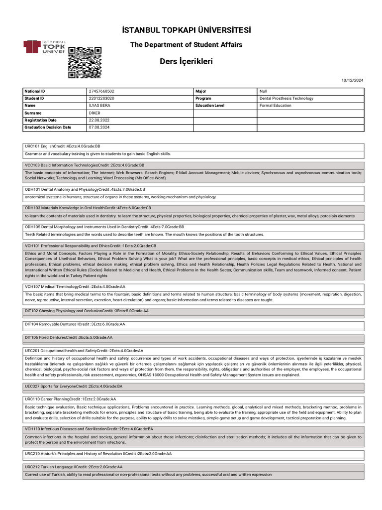 Istanbul Topkapi University Dental Program Details | PDF | Orthodontics ...