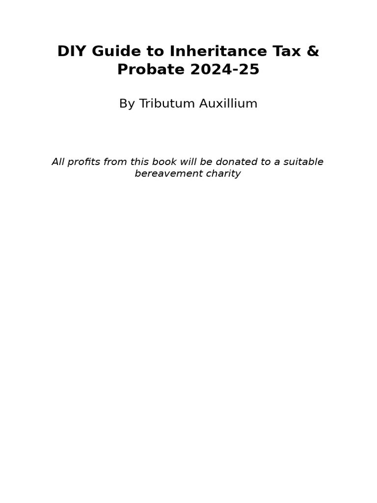 DIY Guide To Inheritance Tax v2 | PDF | Probate | Valuation (Finance)