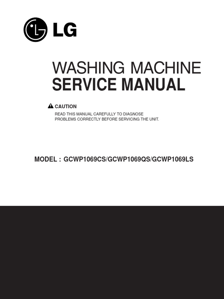 LG Platinum Single Washer Service | PDF | Washing Machine ...