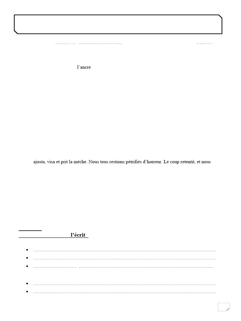 Composition de français 1AS - 3ème trimestre | PDF | Artillerie