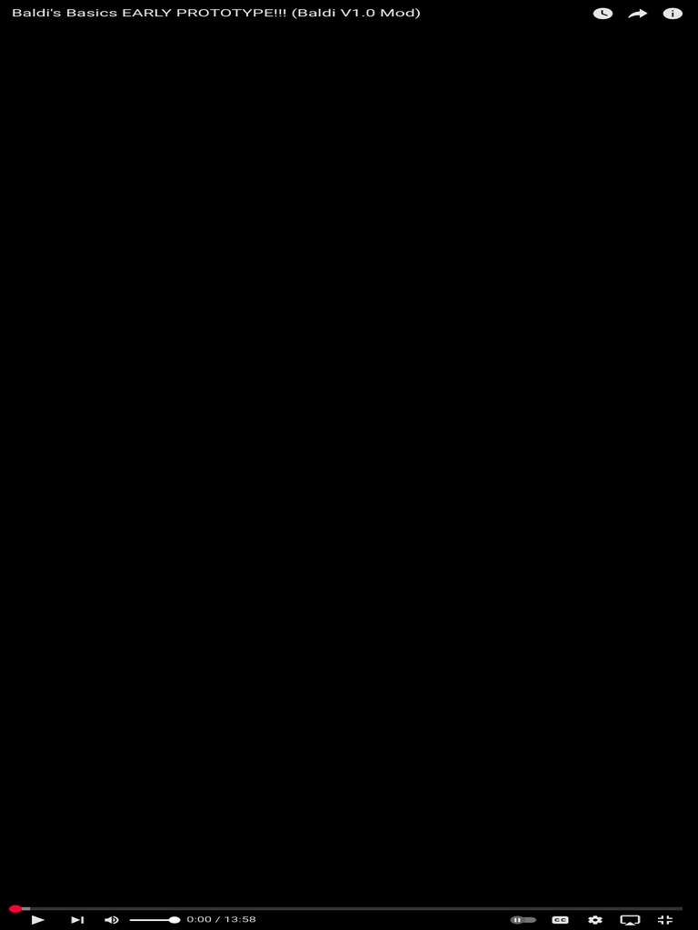 Baldi's Basics EARLY PROTOTYPE!!! (Baldi V1.0 Mod) - YouTube | PDF ...