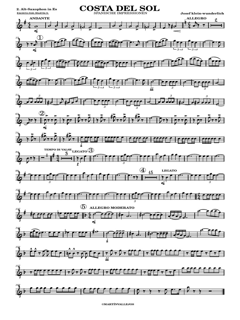 COSTA - DEL - SOL Saxo Alto 3 Final1 | PDF | Musical Forms | Elements ...