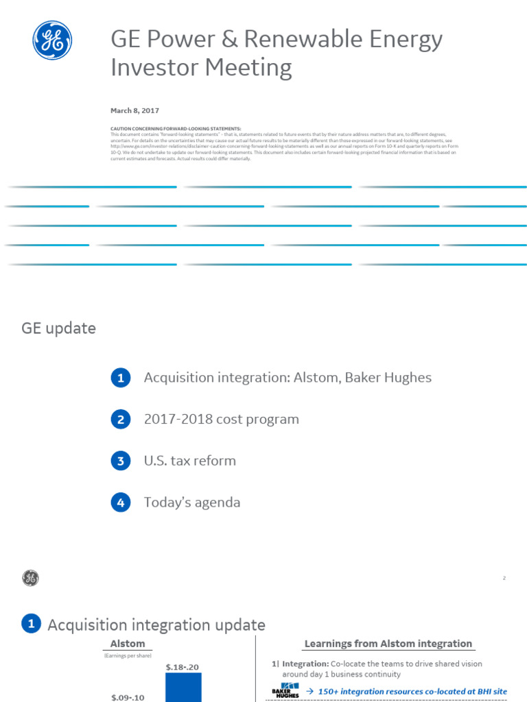 GE Power & Renewable Energy Update | PDF | Renewable Energy | General ...