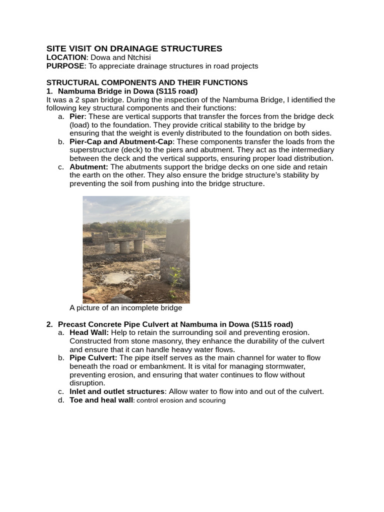 Bridge Report | PDF | Bridge | Drainage