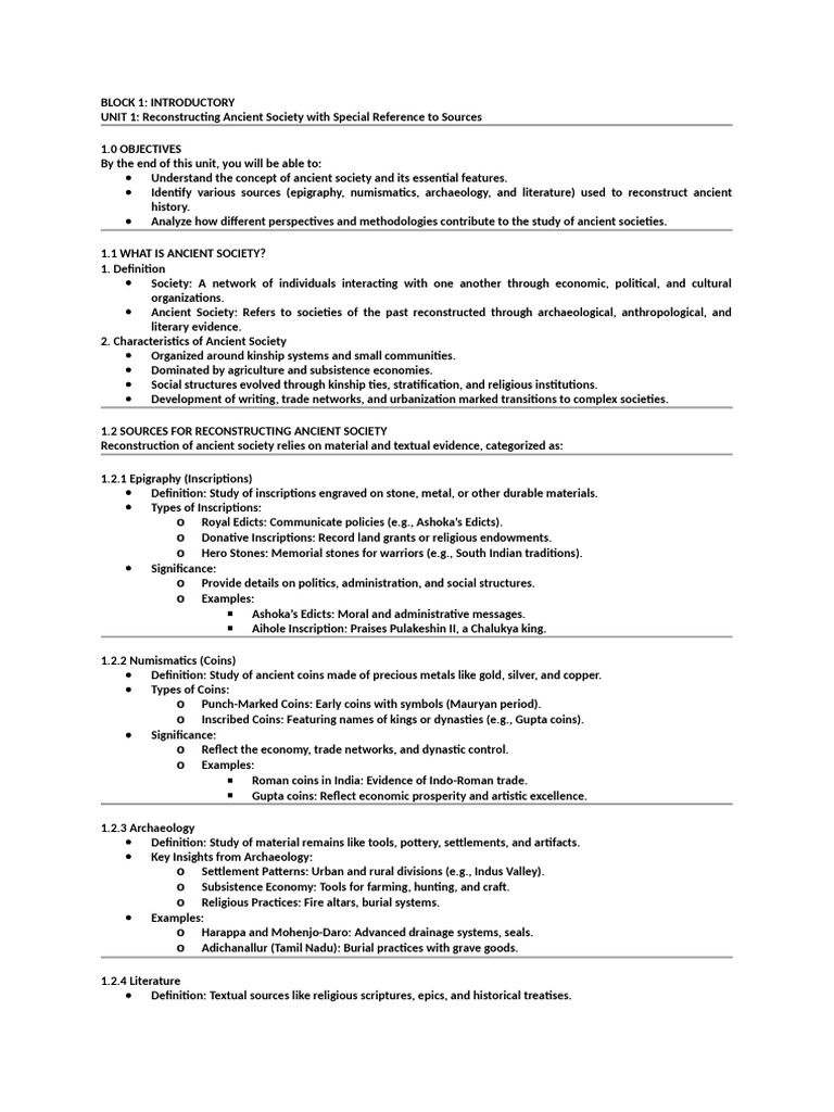 IGNOU EXAM NOTES | PDF | Hunter Gatherer | Vedas