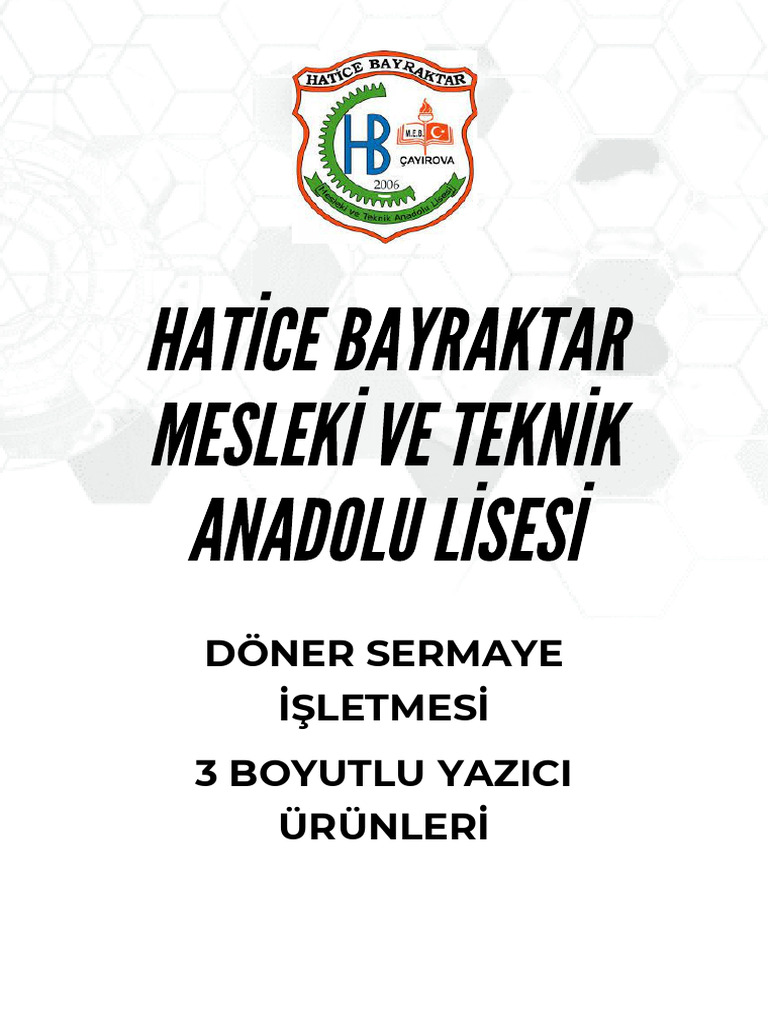 Hati̇ce Bayraktar Mesleki̇ Ve Tekni̇k Anadolu Li̇sesi̇ Döner Sermaye | PDF