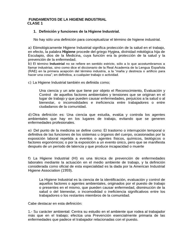Fundamentos de Higiene Industrial | PDF | Seguridad y salud ocupacional ...