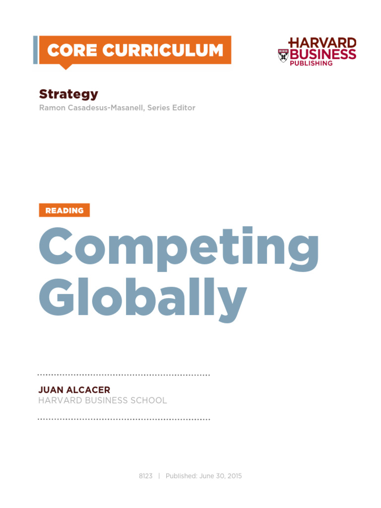Competing Globally | PDF | Competitive Advantage | Market (Economics)