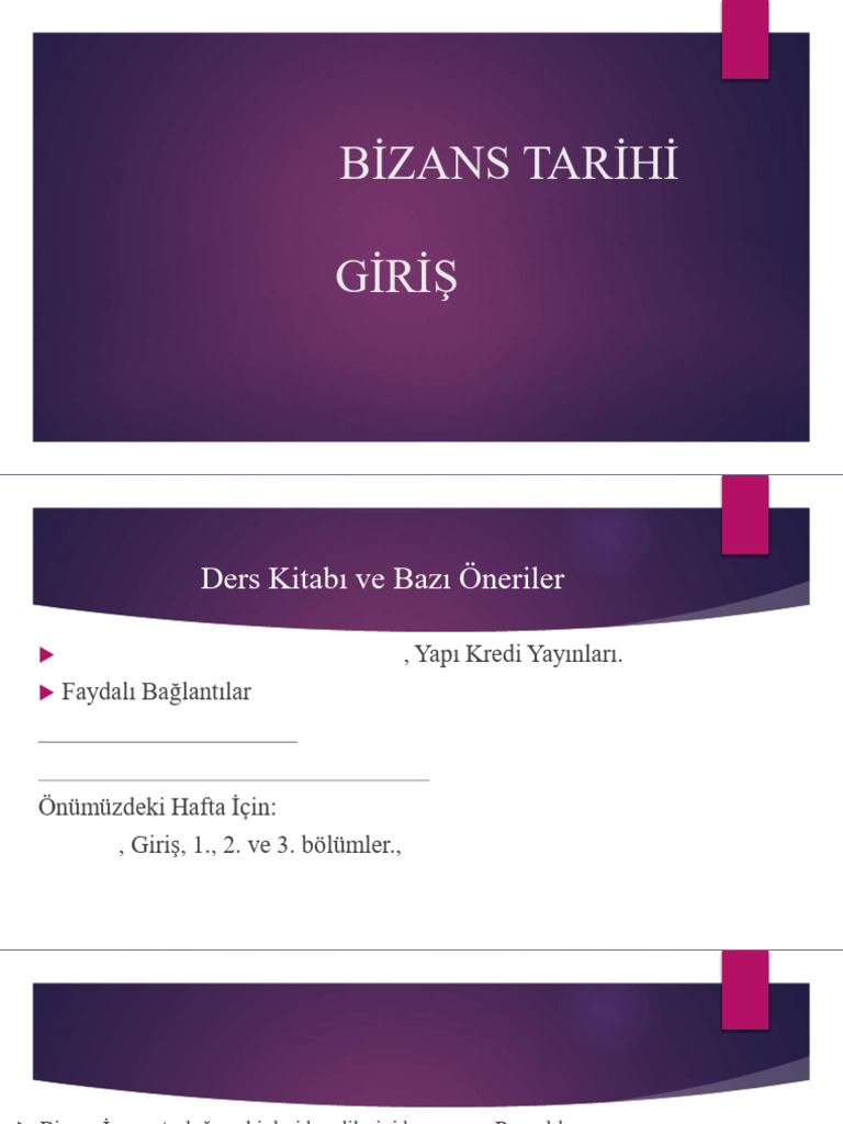 Bizans Tarihi Giriş. | PDF