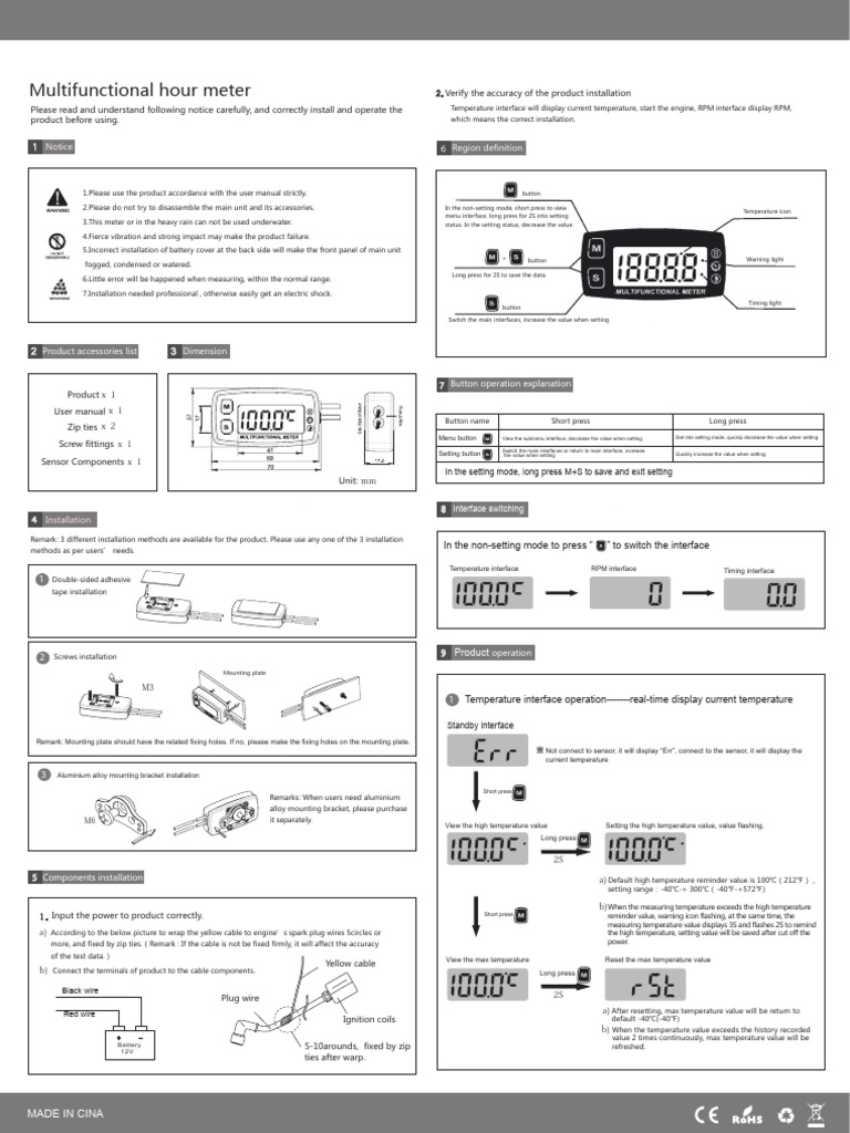 RL-HM035LT Operating Instructions | PDF | Menu (Computing) | Manufactured Goods