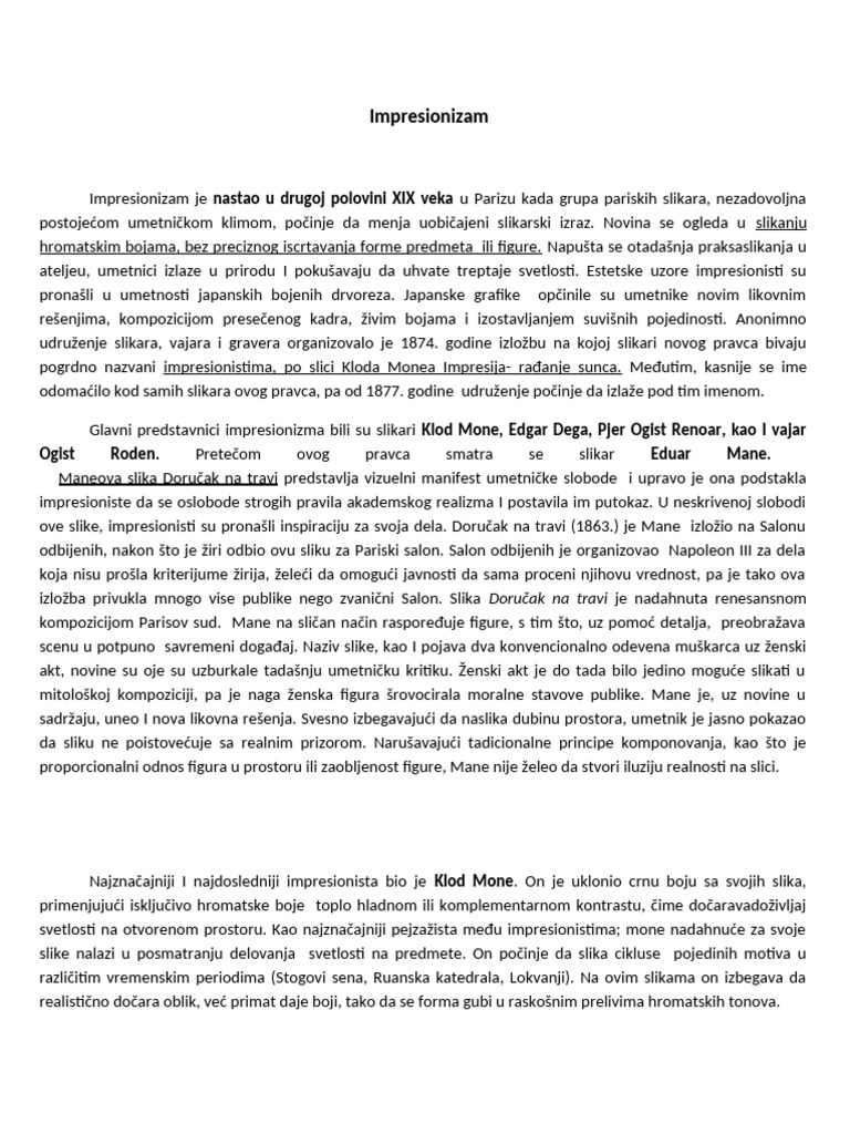 Impresionizam | PDF