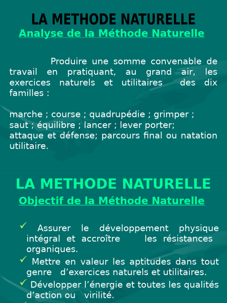 Méthode Naturelle : Entraînement en Plein Air | PDF