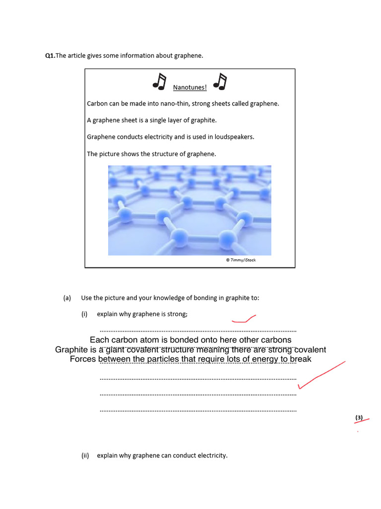 Structure _ Bonding Carbon 3 QP | PDF | Carbon | Graphene