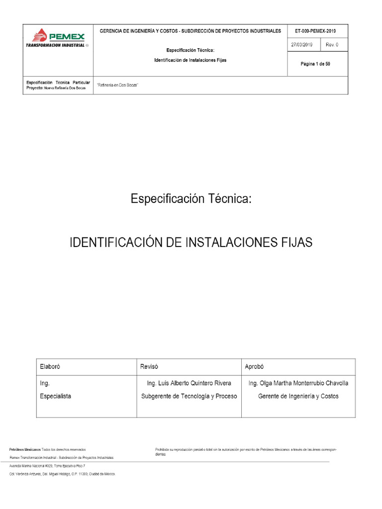 ET-009-PEMEX-2019 Identificación de Instalaciones Fijas - TOAZ - INFO ...
