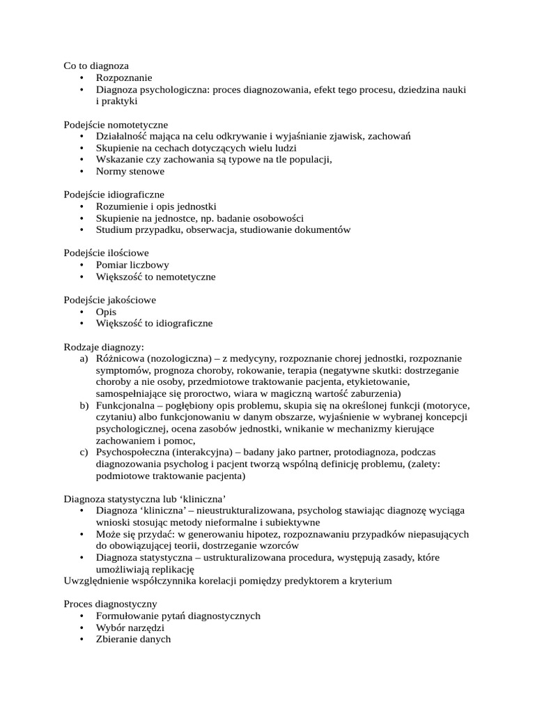 Diagnoza Egzamin | PDF