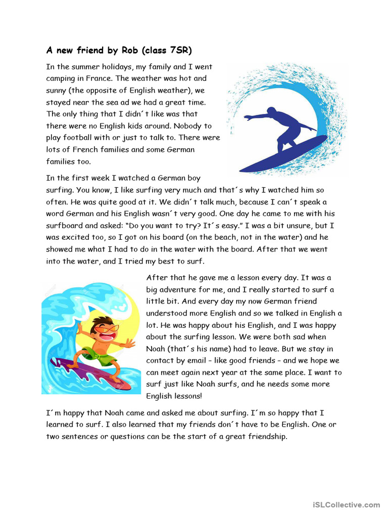 A New Friend (Reading Comprehension) | PDF