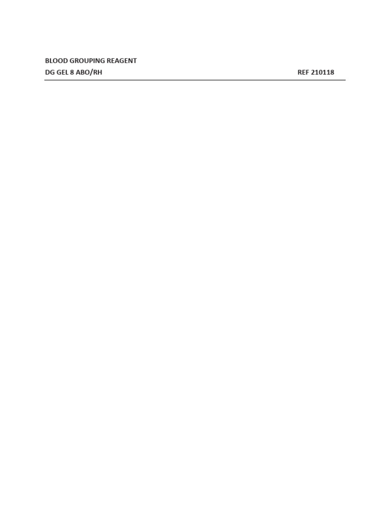 Package Insert - DG Gel 8 ABO-RH | PDF | Blood Type | Serology