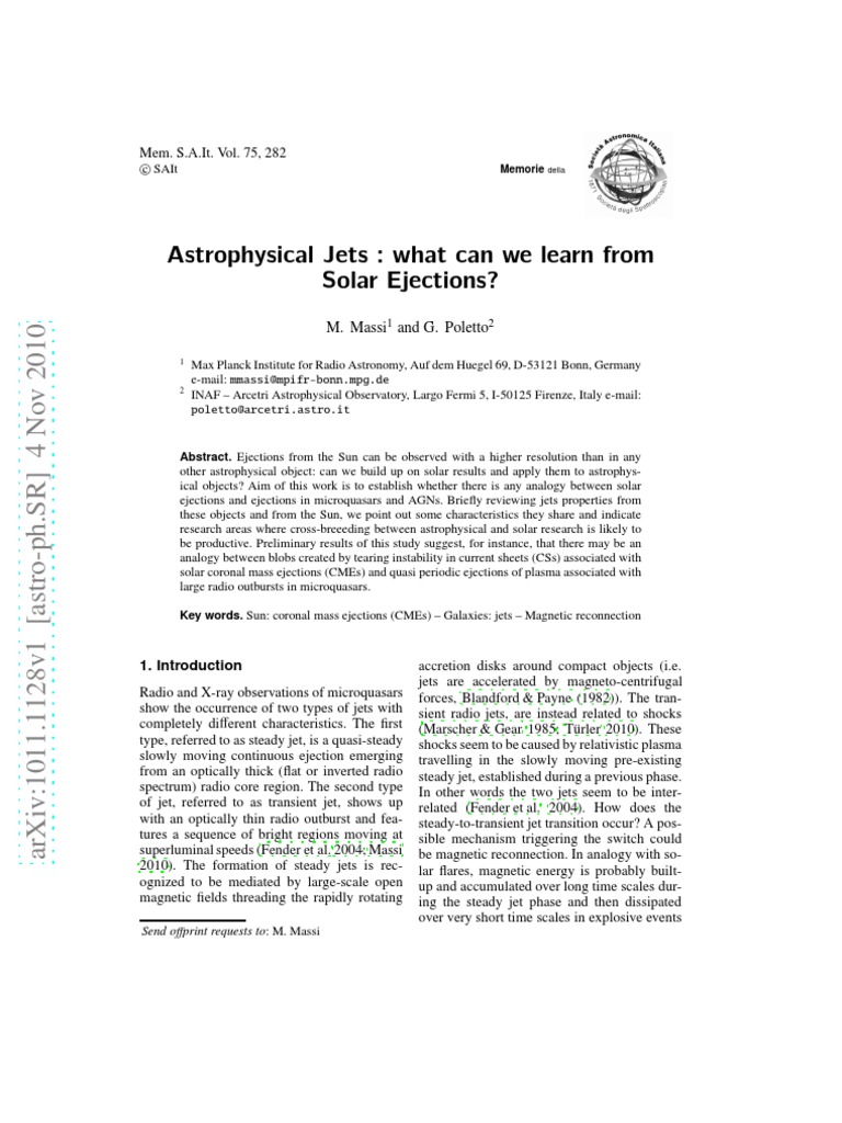 M. Massi and G. Poletto - Astrophysical Jets: What Can We Learn From ...