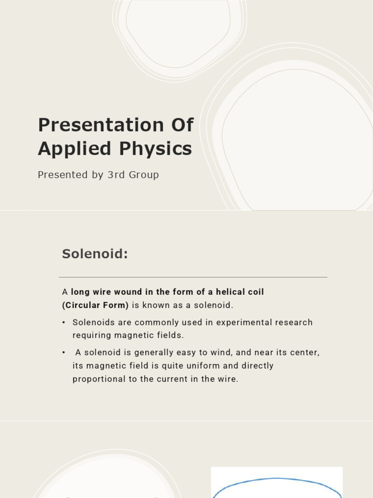 Presentation of Applied Physics | PDF | Electromagnetic Induction ...