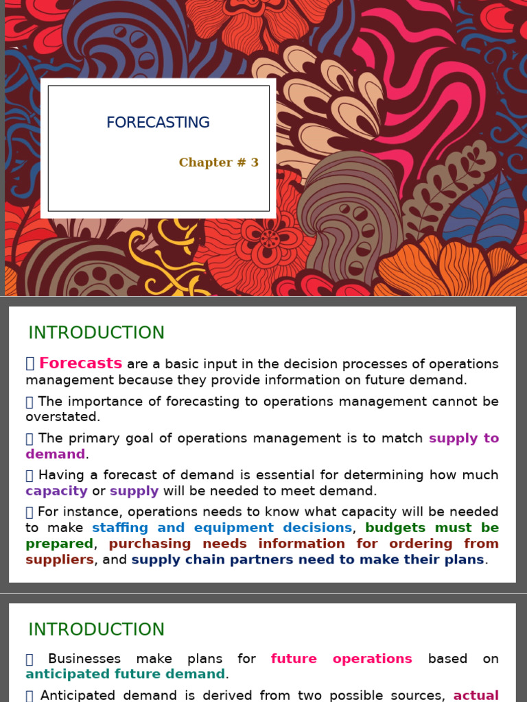 Engineering Management - Chapter 3 - Forecasting-Updated | PDF | Forecasting | Time Series