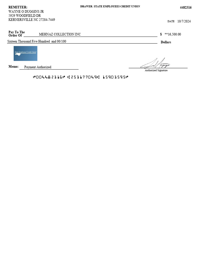 Printable Echeck for Payment Authorization | PDF
