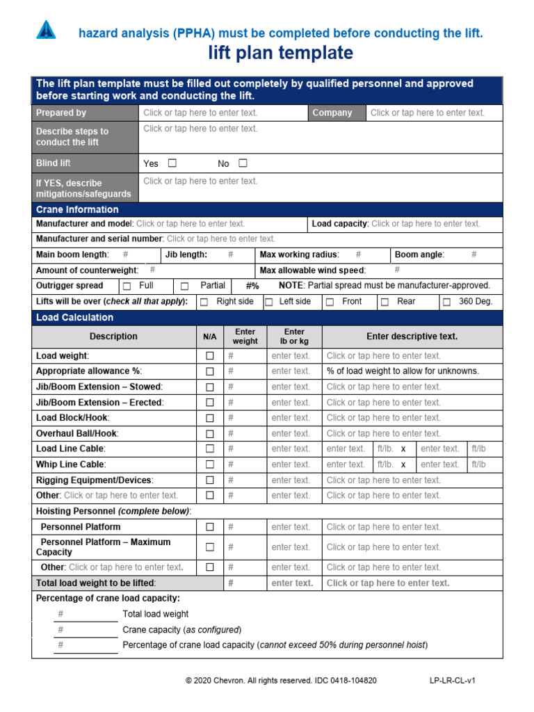 6. Critical Lift Plan | PDF | Crane (Machine)