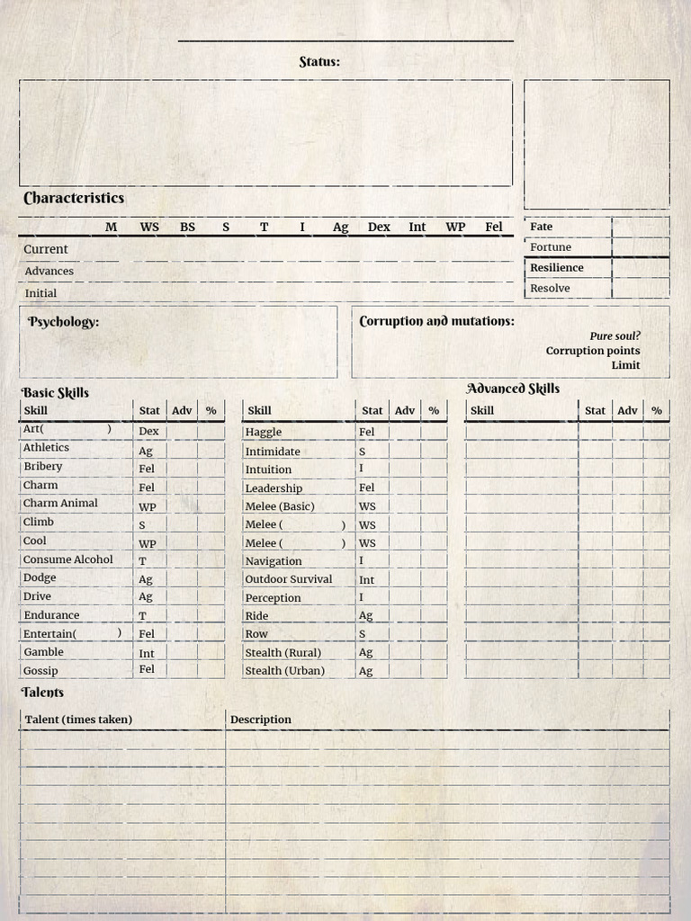 WFRP-Character-Sheet-Flat | PDF
