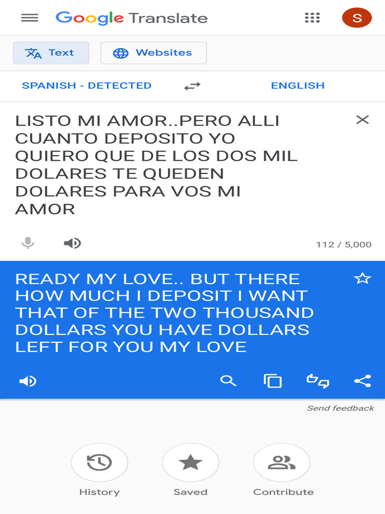 Httpstranslate.google.comsl=Auto&Tl=en&Text=Listo Mi Amor..Pero Alli Cuanto Deposito Yo Quiero ...