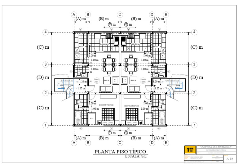 Plano de Vivienda Multifamiliar | PDF