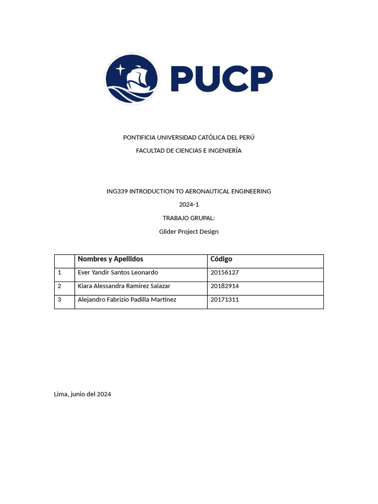 Glider Project Design | PDF