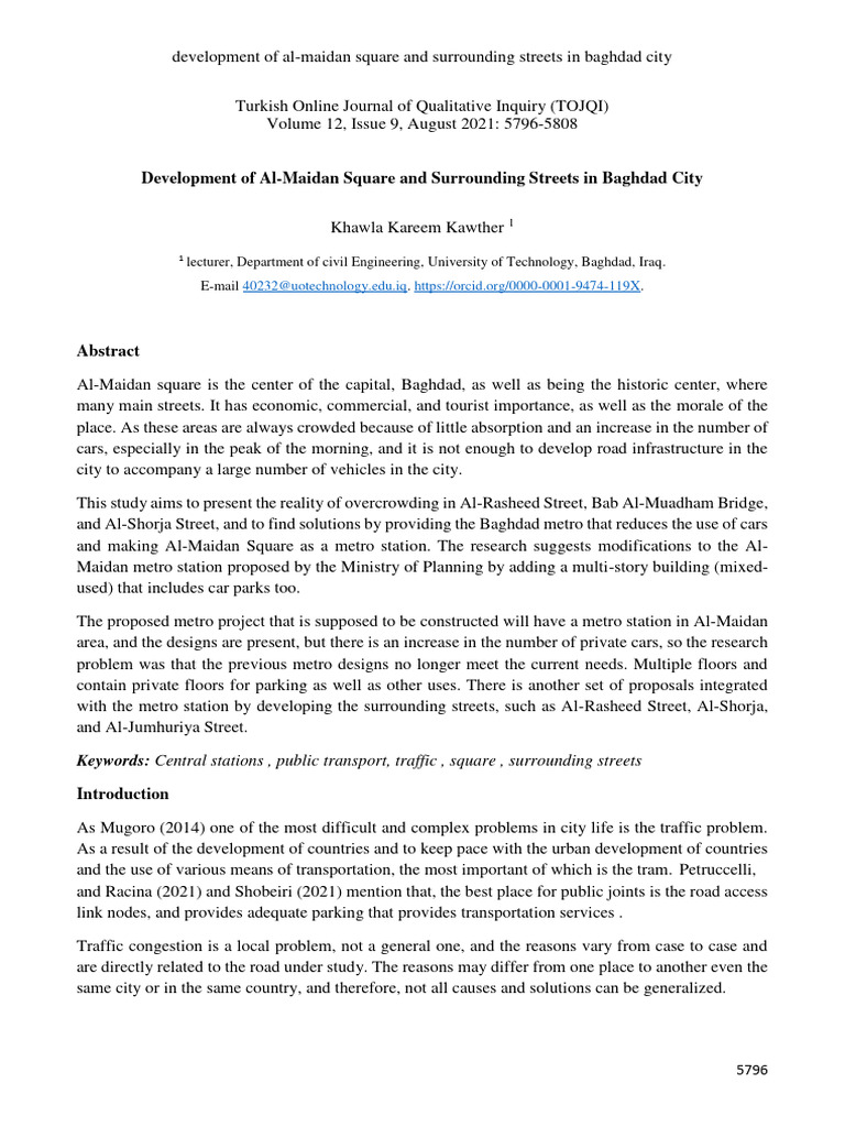 Baghdad Metro & Al-Maidan Revamp | PDF | Land Transport | Transport