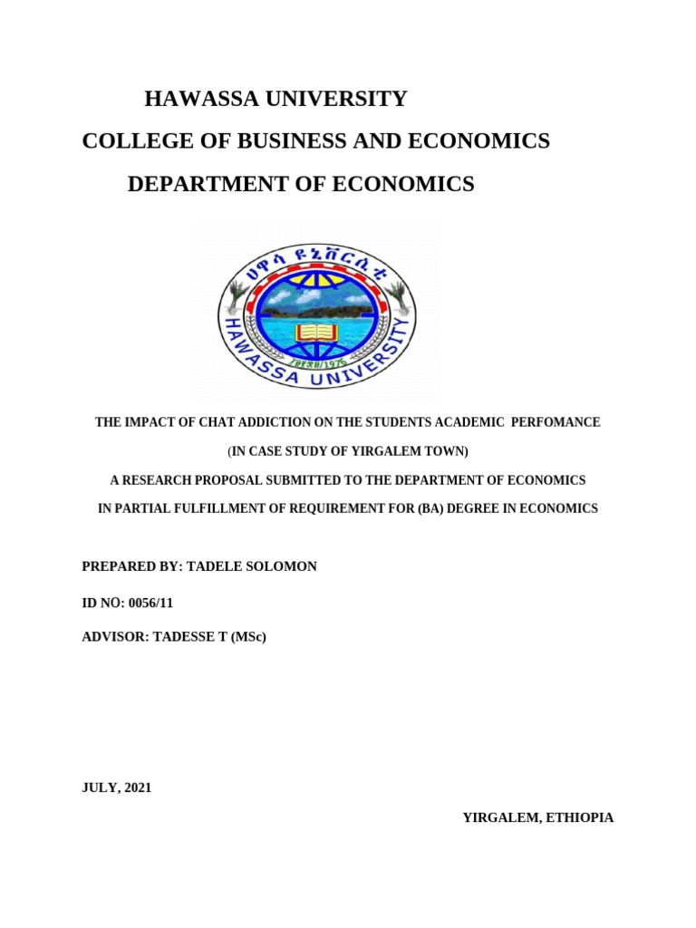 Final Proposal Tadele Solomon | PDF | Substance Abuse