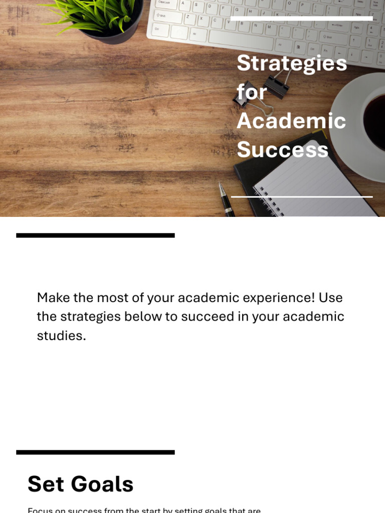 Effective Strategies for Academic Success | PDF | Procrastination ...