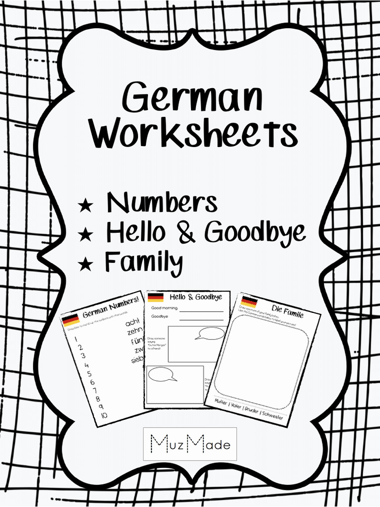 German Language Worksheets for Kids | PDF