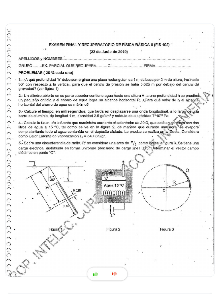Examenes Finales Fis 102 - Compress | PDF