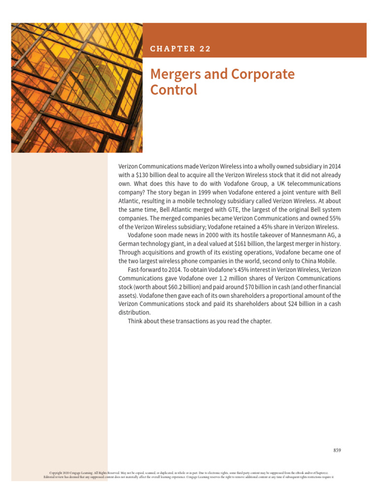 Merger Chapter-24 | PDF | Mergers And Acquisitions | Takeover