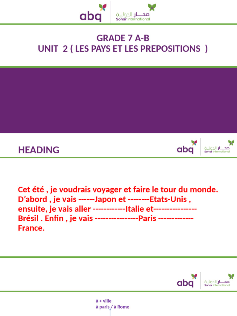 Ppt Sur Les Pays Et Les Prepositions | PDF