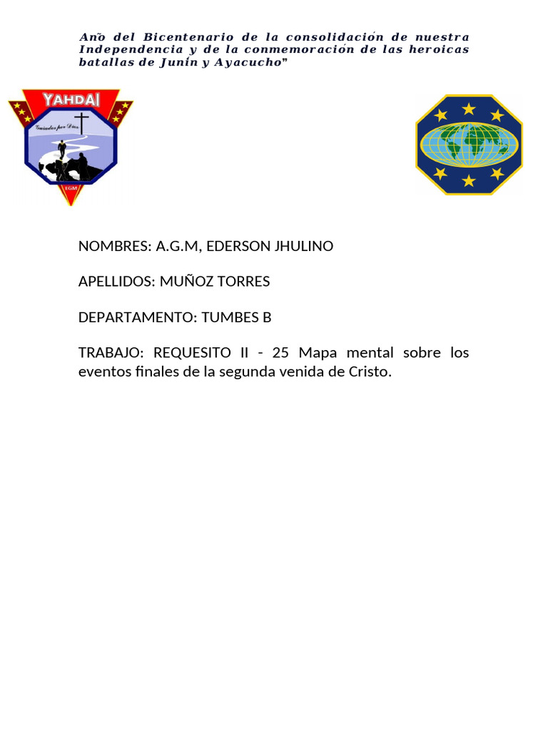 REQUESITO II - 25 A.G Ederson Jhulino Muñoz Torres | PDF