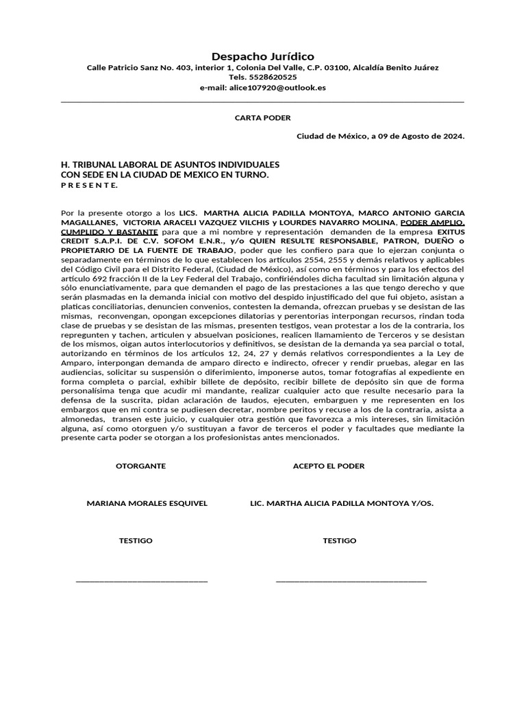 Cartas Poder | PDF | México | Gobierno