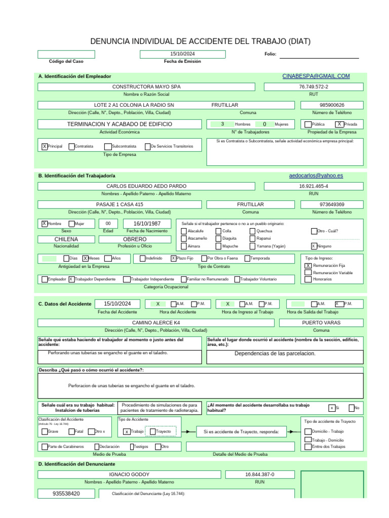 Formulario DIAT ISL | PDF | Pueblos Indígenas de las Américas