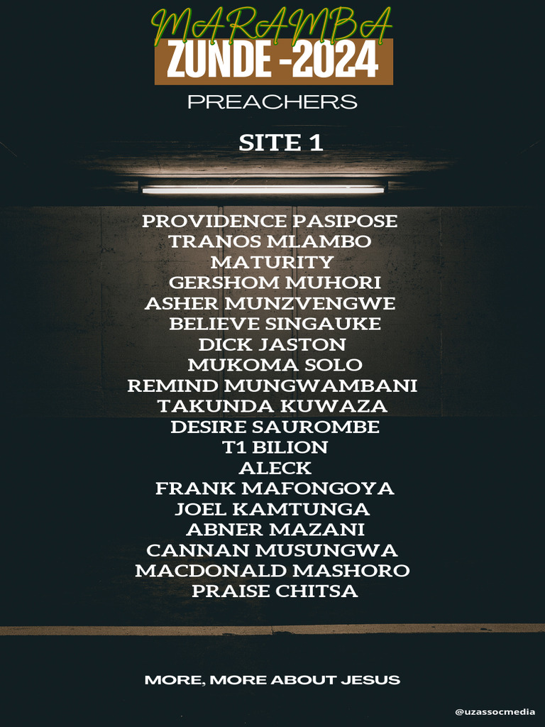 Maramba Zunde Preacher's List | PDF