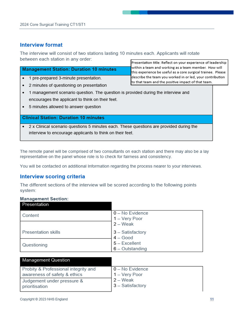 CST - Interview Format | PDF | Health Care