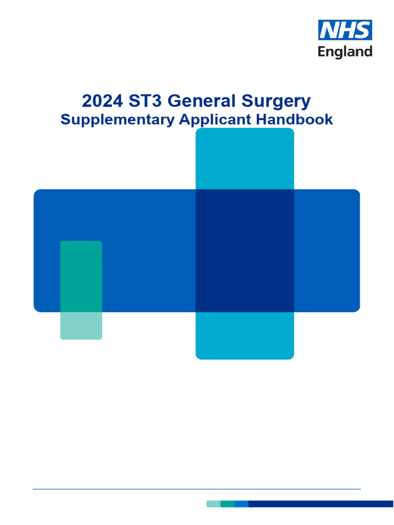2024 General Surgery ST3 Applicant Handbook Portfolio Guide - V4 Final version - Copy 1.1 | PDF ...