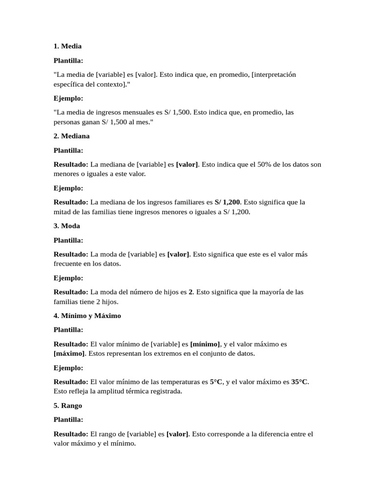 Interpretación de Medias | PDF