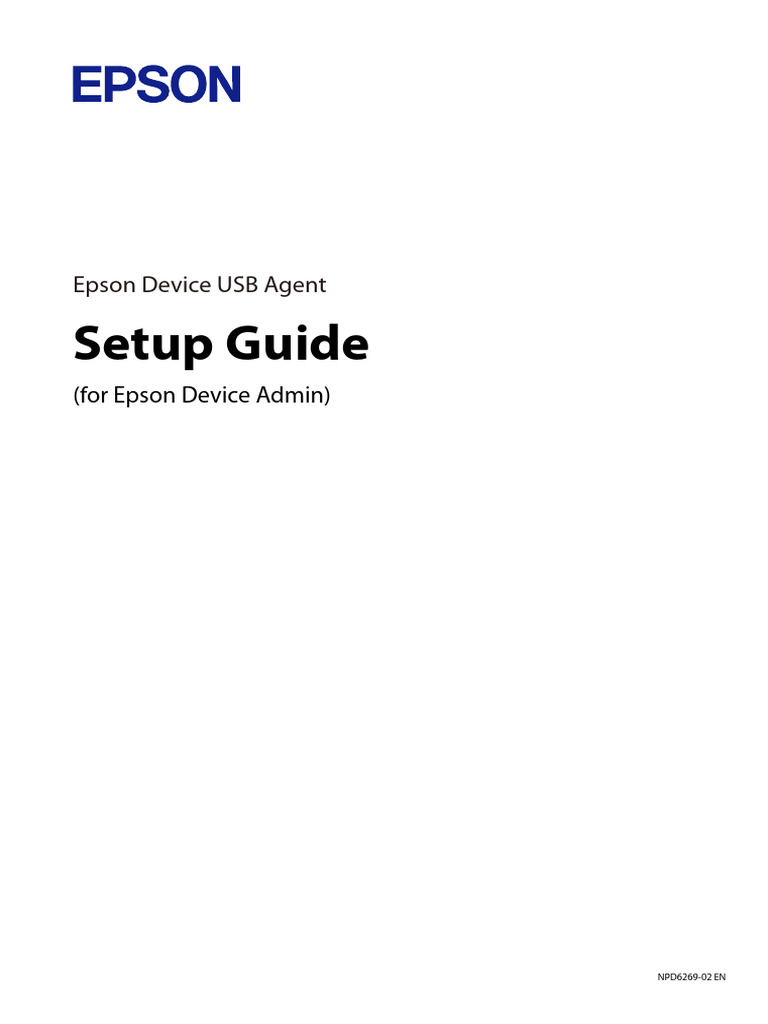 Epson Device USB Agent Setup Guide | PDF | Microsoft Windows | Computer Network
