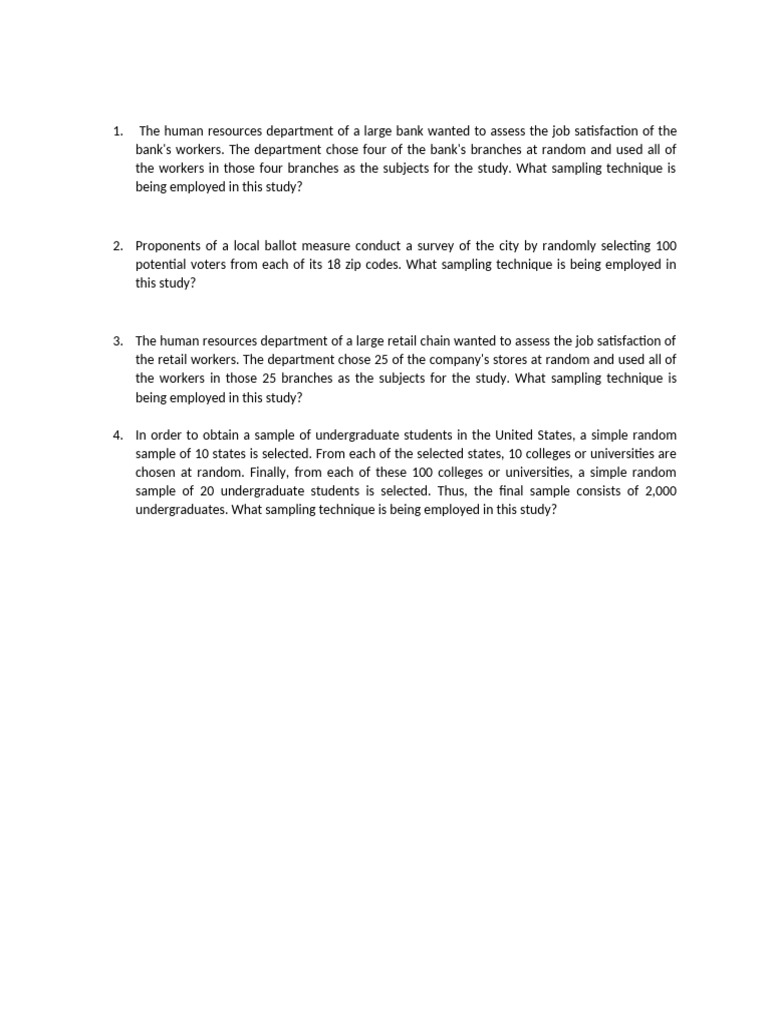 Sampling Techniques in Research Studies | PDF
